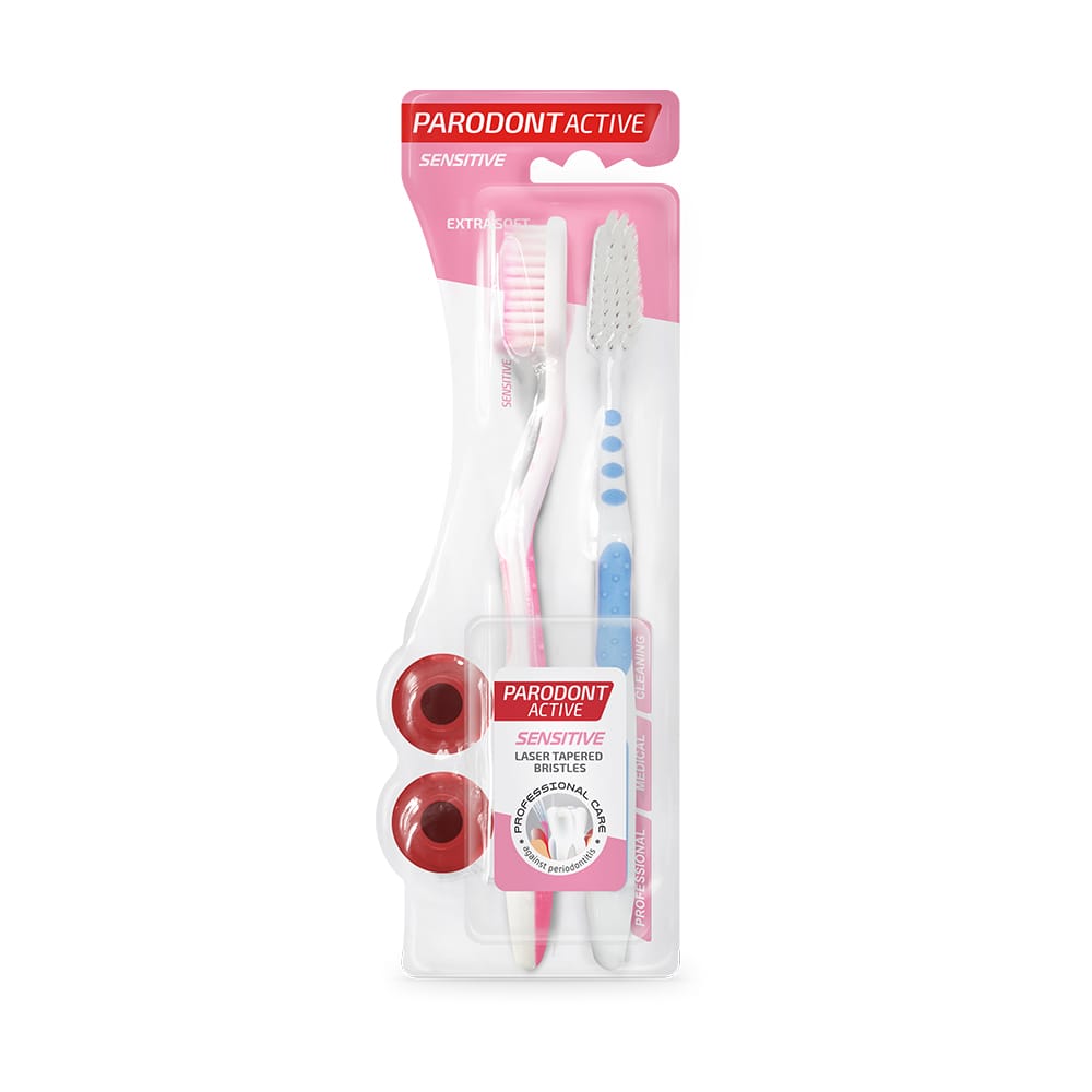 Parodont Toothbrush Parodont Active Sensitive Extra Soft Bristles 2 In 1